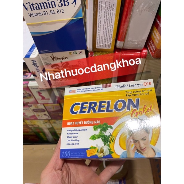 VIÊN UỐNG BỔ NÃO CERELON GOLD ,TĂNG CƯỜNG TRÍ NHỚ (100 viên) | Shopee ...