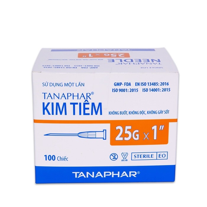 Hộp 100 Kim tiêm Tanaphar đủ các cỡ 18G; 20G; 21G; 23G; 25G; 26G - tiêu ...