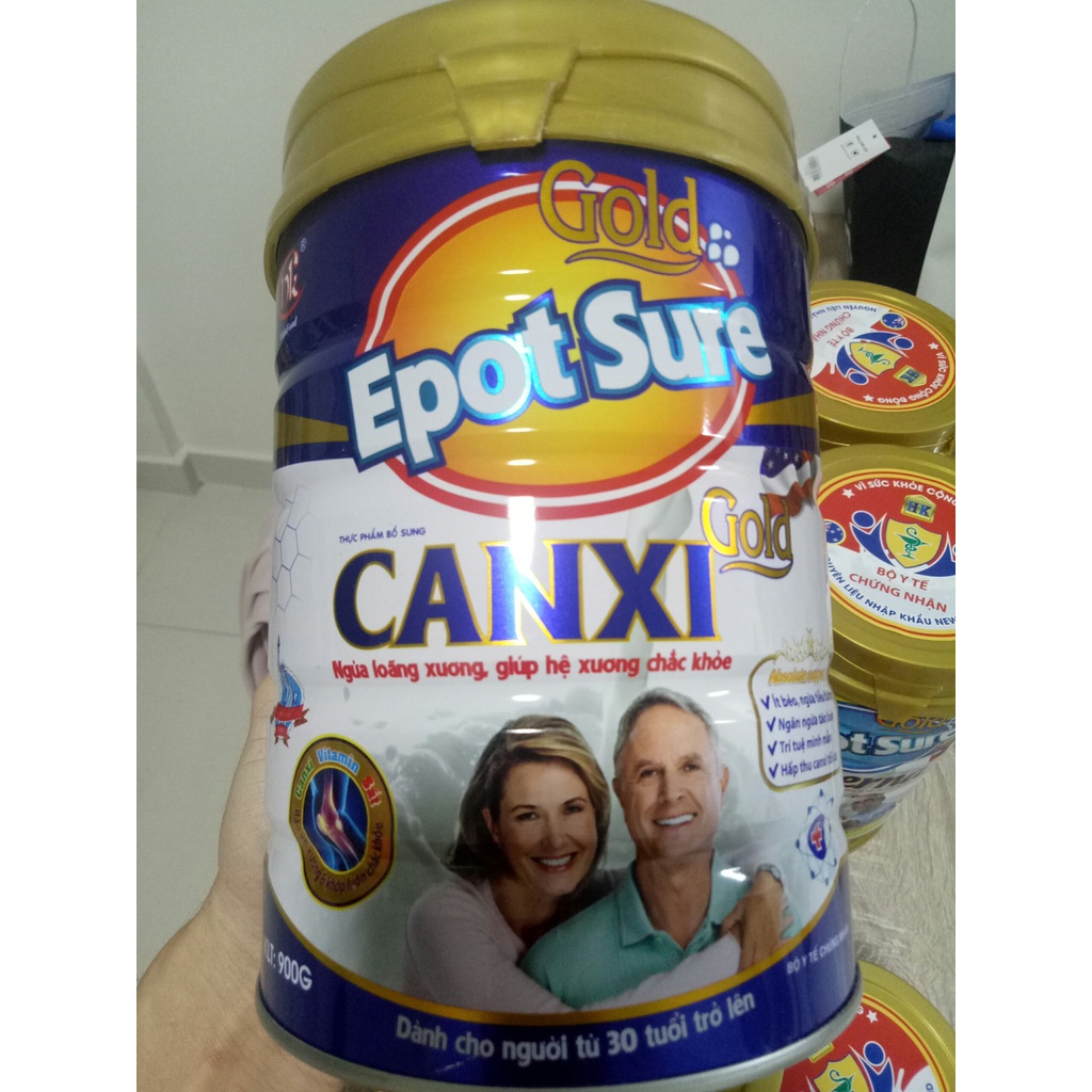 Sữa canxi dành cho người già Epot sure canxi gold 900Gr | Shopee Việt Nam