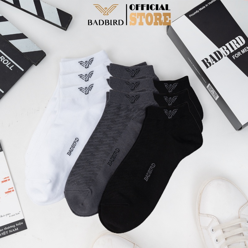 [TẤT NAM CỔ NGẮN] Set 10 Đôi Tất Nam Cổ Ngắn Sợi Tre Cao Cấp BADBIRD ...