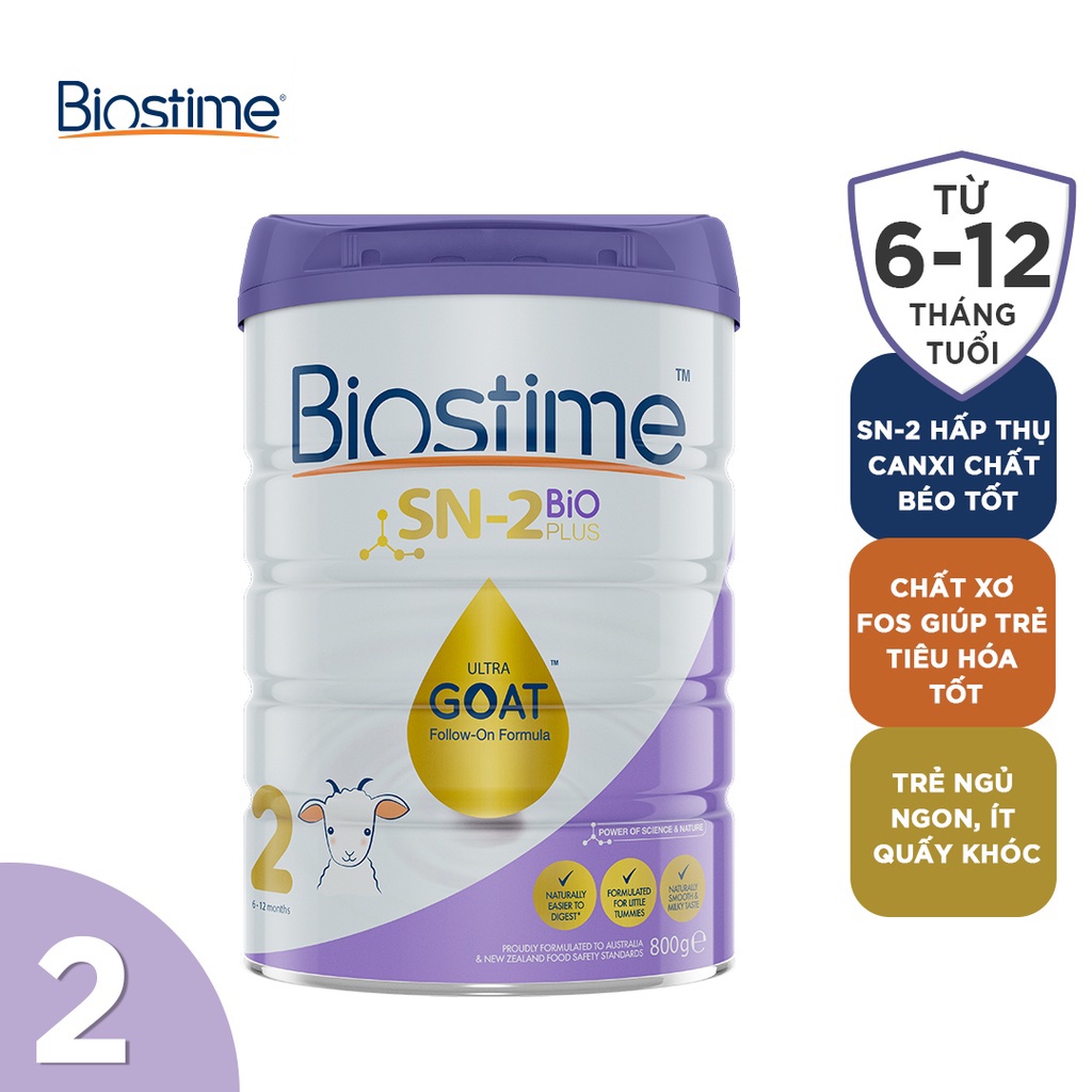 [Date 9/2022] Sữa Dê Biostime Sn2 Bio Plus Ultra Goat Số 2 800g ...