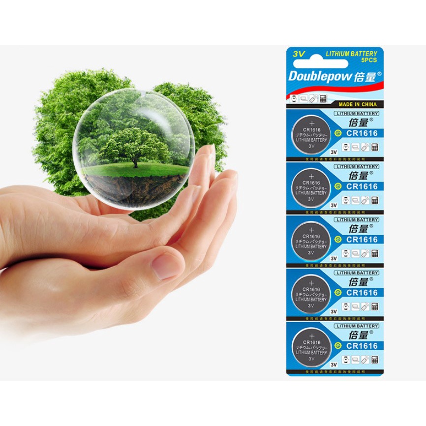 Vỉ 05 pin nút CR 2032 2016 2025 1220 2450 1632 1616 1620 Doublepow dùng ...
