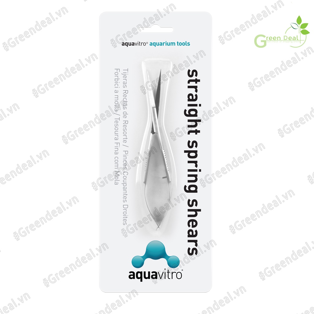 AQUAVITRO - Straight Spring Shears | Kéo trợ lực mũi thẳng giúp cắt tỉa cây thủy sinh trong hồ ...