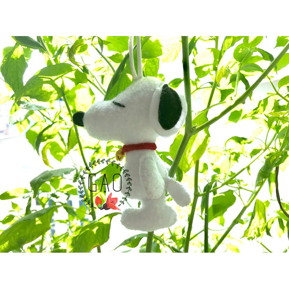 Móc khoá, treo nôi Chó Snoopy - handmade siêu cute | Shopee Việt Nam
