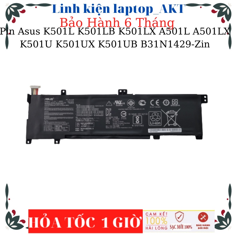 [Pin zin] Pin laptop Asus K501 K501L K501LB K501LX A501L A501LX K501U K501UX K501UB B31N1429 ...