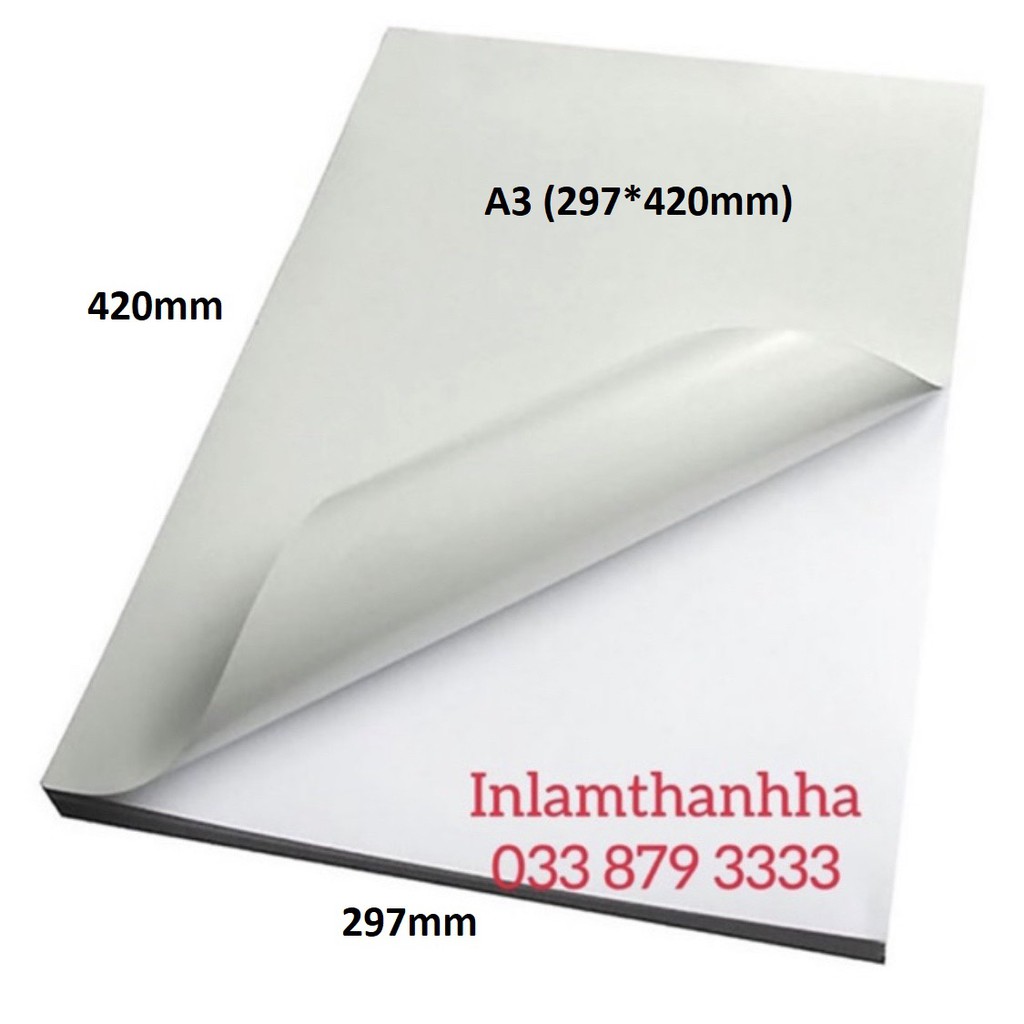 A3 Decal Oji label đế trắng 1000 tờ | Shopee Việt Nam