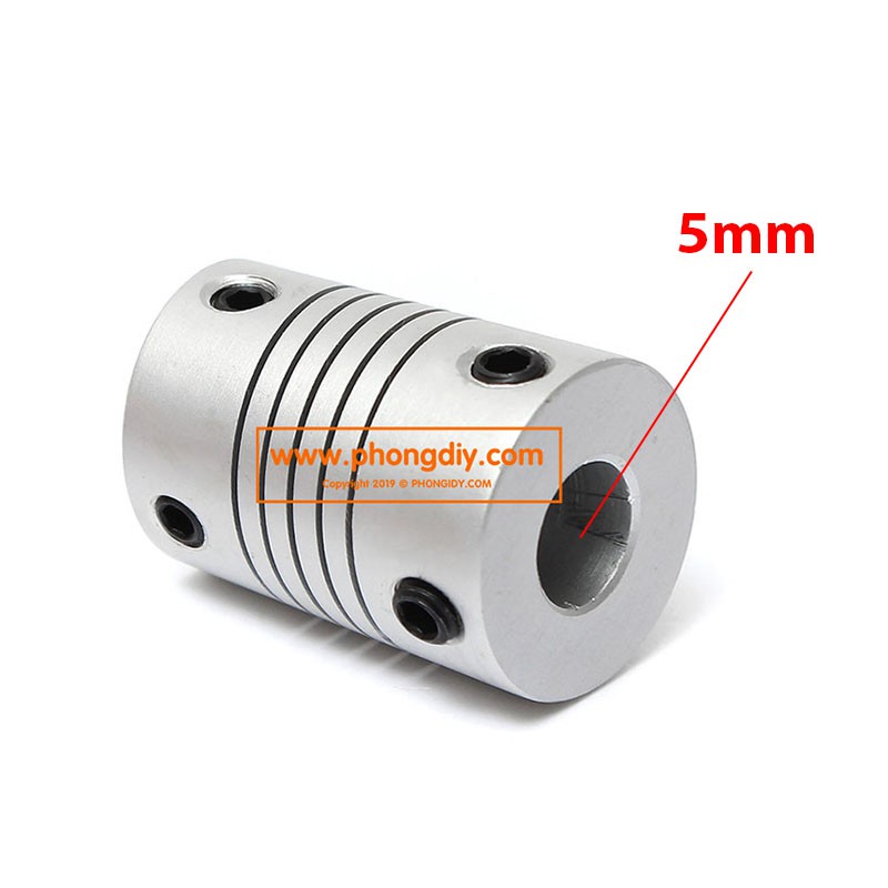 Khớp nối trục mềm encoder lỗ trục 2 đầu 5-5mm (tặng kèm lục giác ...