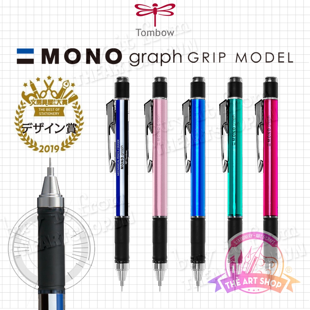 (HOẢ TỐC) Bút chì cơ khí lắc đẩy ngòi TOMBOW Mono Graph Grip THEARTSHOP ...
