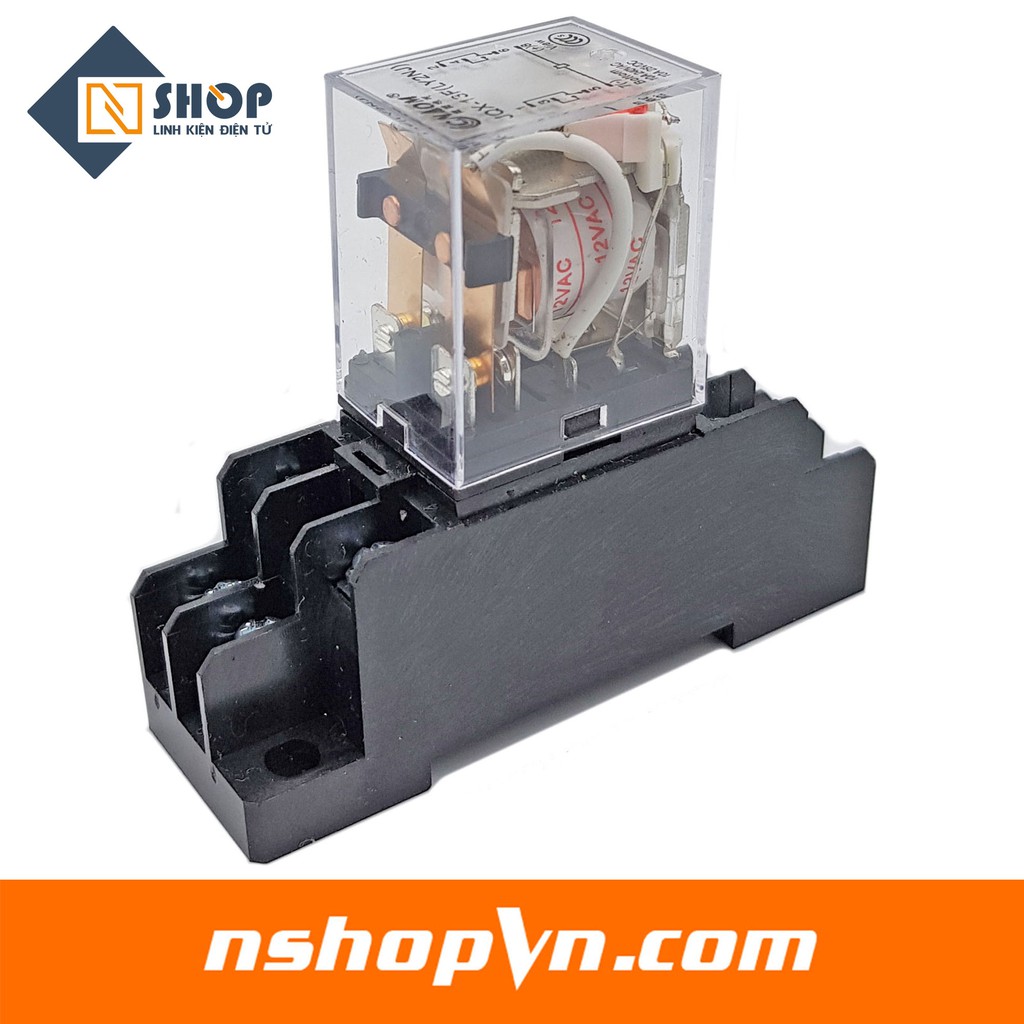 Relay trung gian HH62P 12VDC, 12VAC, 24VDC, 220VAC | Shopee Việt Nam