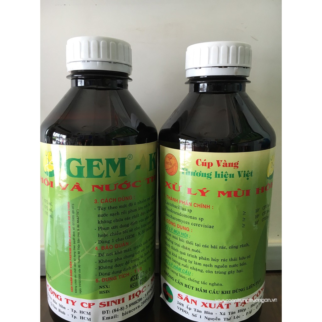 1 LÍT XỬ LÝ MÙI HÔI GEM-K - XỬ LÝ NƯỚC THẢI | Shopee Việt Nam