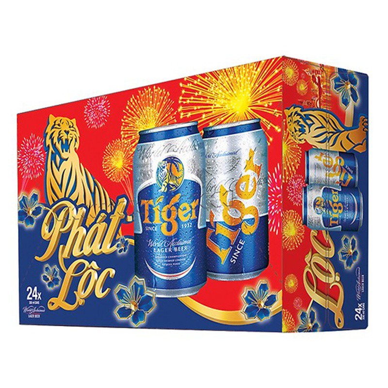 Thùng bia Tiger 24 lon 330ml/lon | Shopee Việt Nam