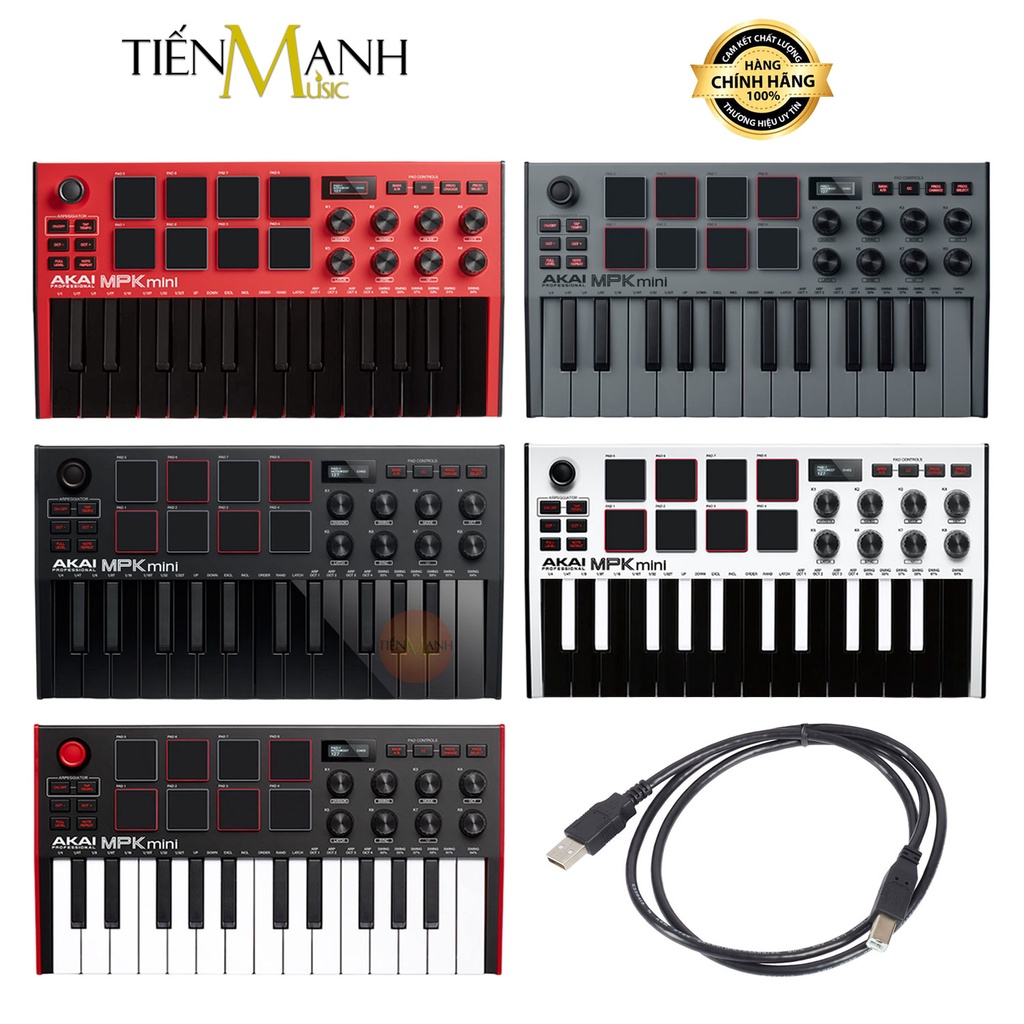 [Chính Hãng] Akai MPK Mini MK3 - Midi Compact Keyboard Controller Bàn Phím Sáng Tác Sản Xuất Âm ...