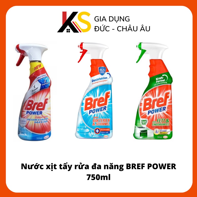 Nước xịt tẩy rửa đa năng BREF POWER 750ml nhập khẩu chính hãng | Shopee ...