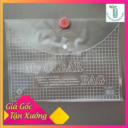 10 Túi đựng hồ sơ có cúc - Túi khuy bấm - Túi clear bag | Shopee Việt Nam