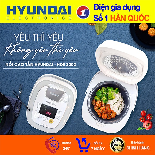 [HDEO] Nồi Cơm Điện Cao Tần [CHÍNH HÃNG] HYUNDAI Hàn Quốc HDE 2202 SIÊU ...