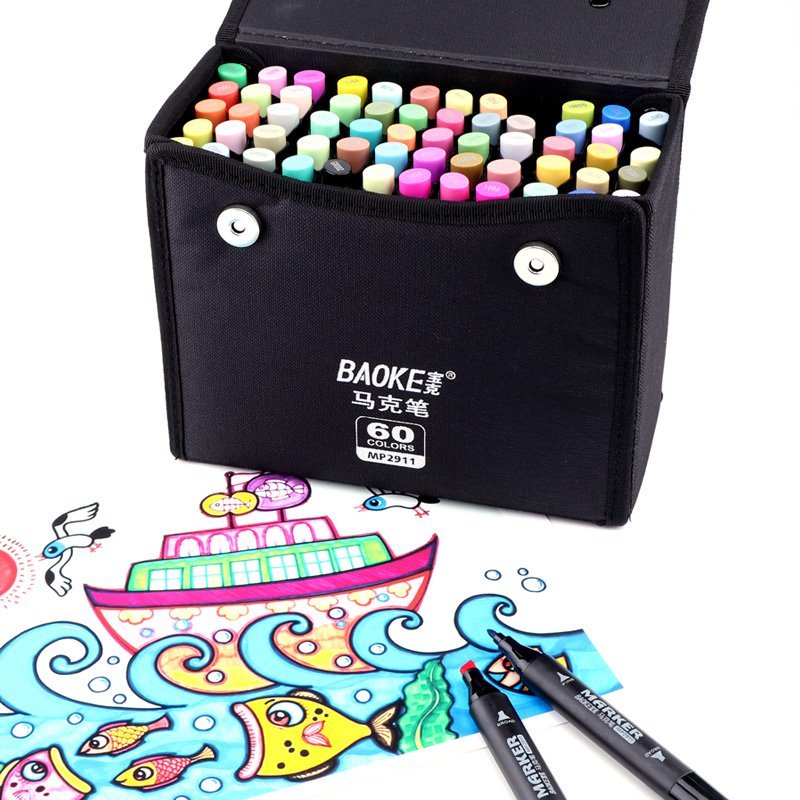 Bút Màu Marker BAOKE MP2911 - 36 màu, 48 màu, 60 màu, 80 màu, 120 màu ...