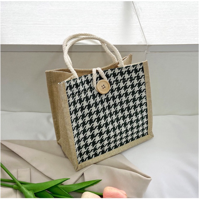 100 mẫu】Túi cói vải canvas đựng hộp cơm nhỏ, túi vải mini đựng đồ, họa ...