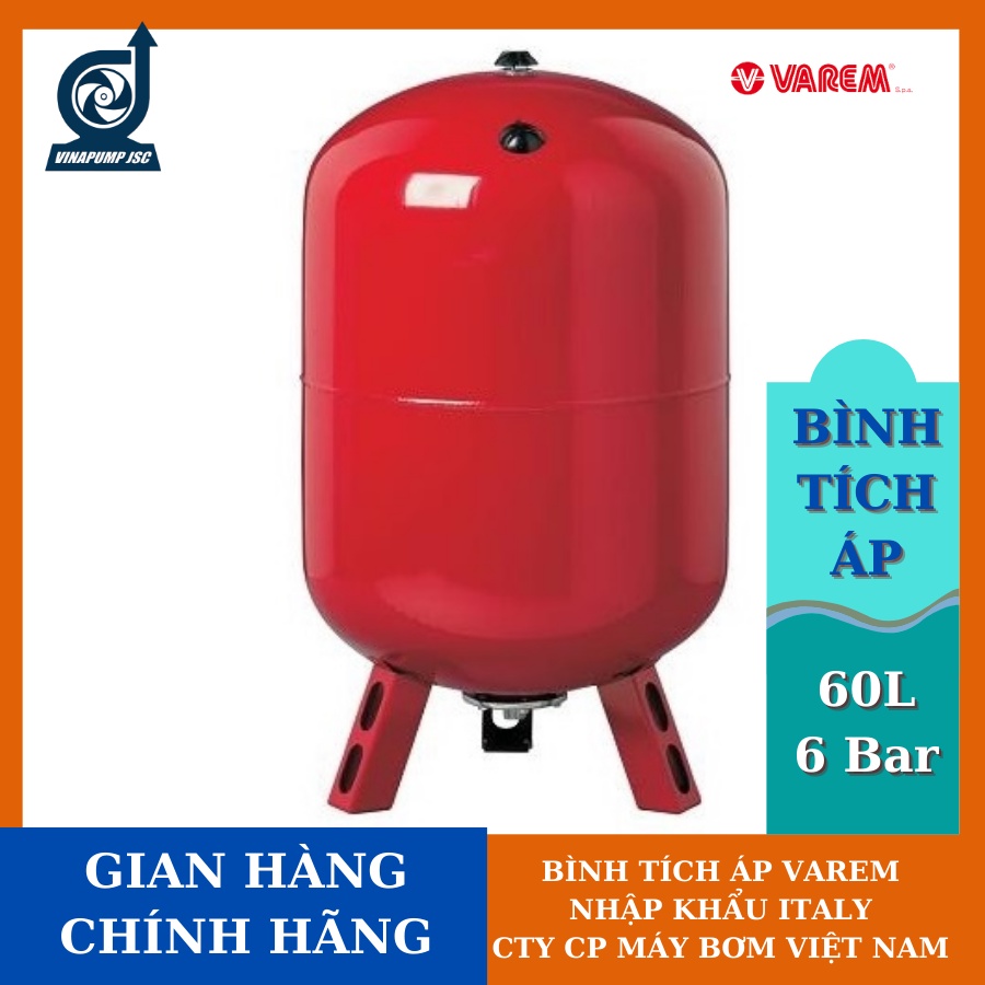 Bình tích áp VAREM MAXIVAREM LR CE 60L 6Bar Code UR060371CS000000 ...