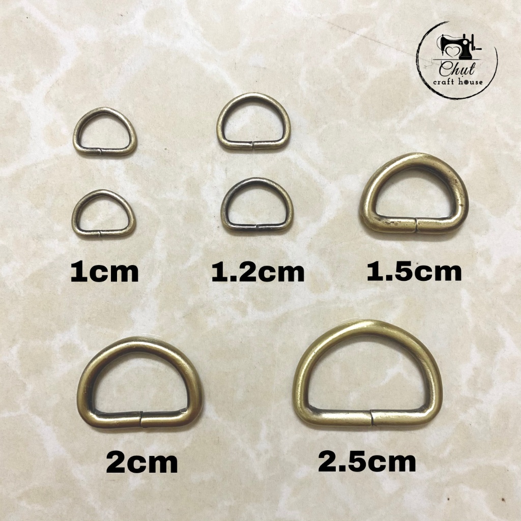 [Đủ size] Khoen chữ D - Khoen bán nguyệt - Đồng Atimon - Phụ kiện đồ handmade | Shopee Việt Nam