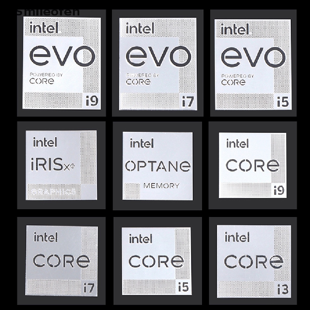 Sticker Kim Loại Dán Trang Trí Máy Tính Intel EVO CORE i9 i7 i5 i3 Thế ...