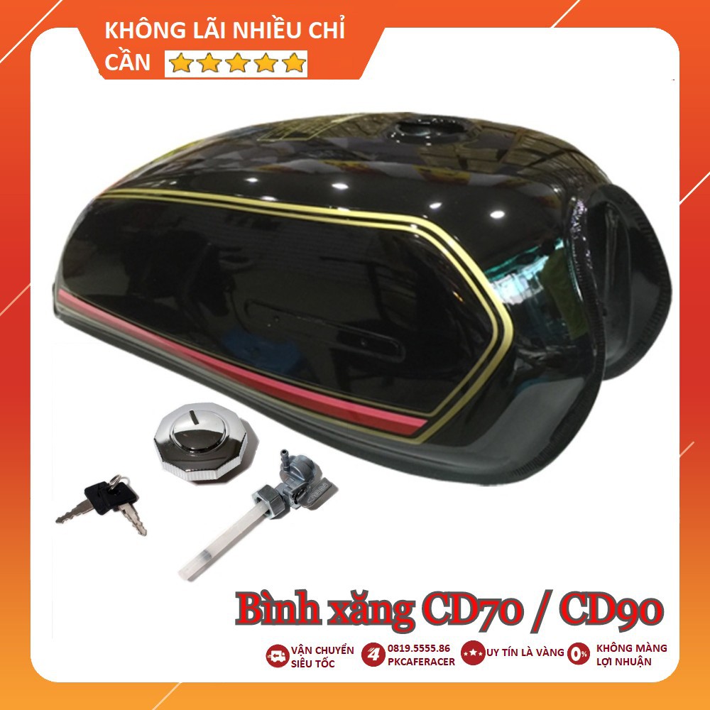 Bình xăng CD70 , thùng xăng lớn độ xe CD70/90 , 67, dung tích hơn 6 lít ...