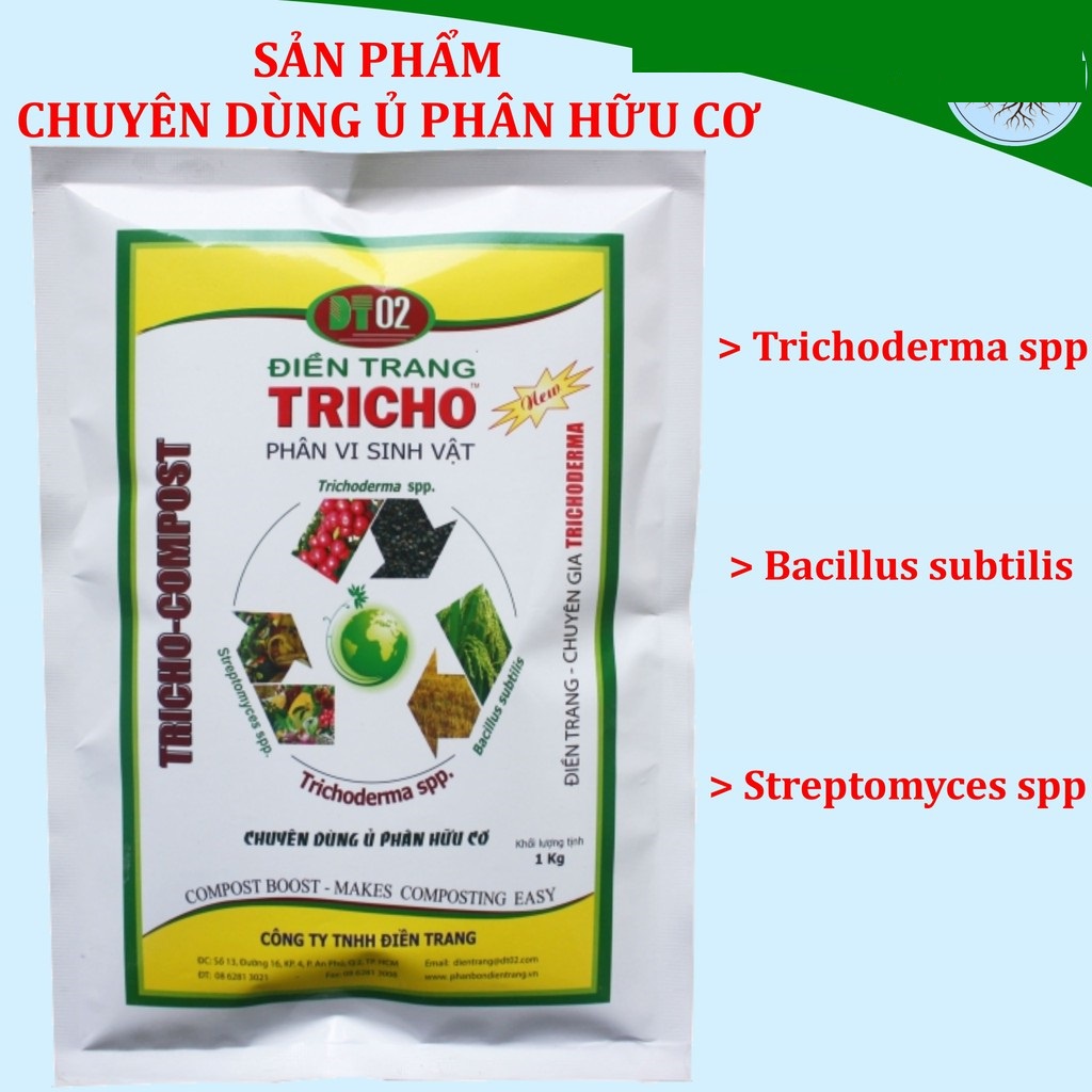 Men vi sinh siêu đậm đặc, chuyên dùng ủ phân hữu cơ -ĐIỀN TRANG TRICHO ...