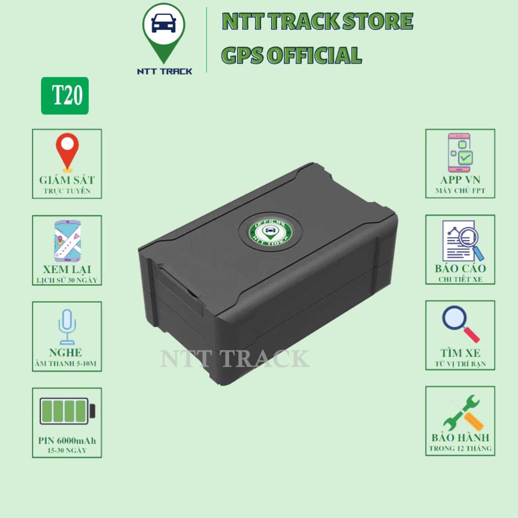 Định vị không dây gps xe máy ô tô giám sát vị trí xe T20 thiết bị gps pin sử dụng 20-30 ngày ...