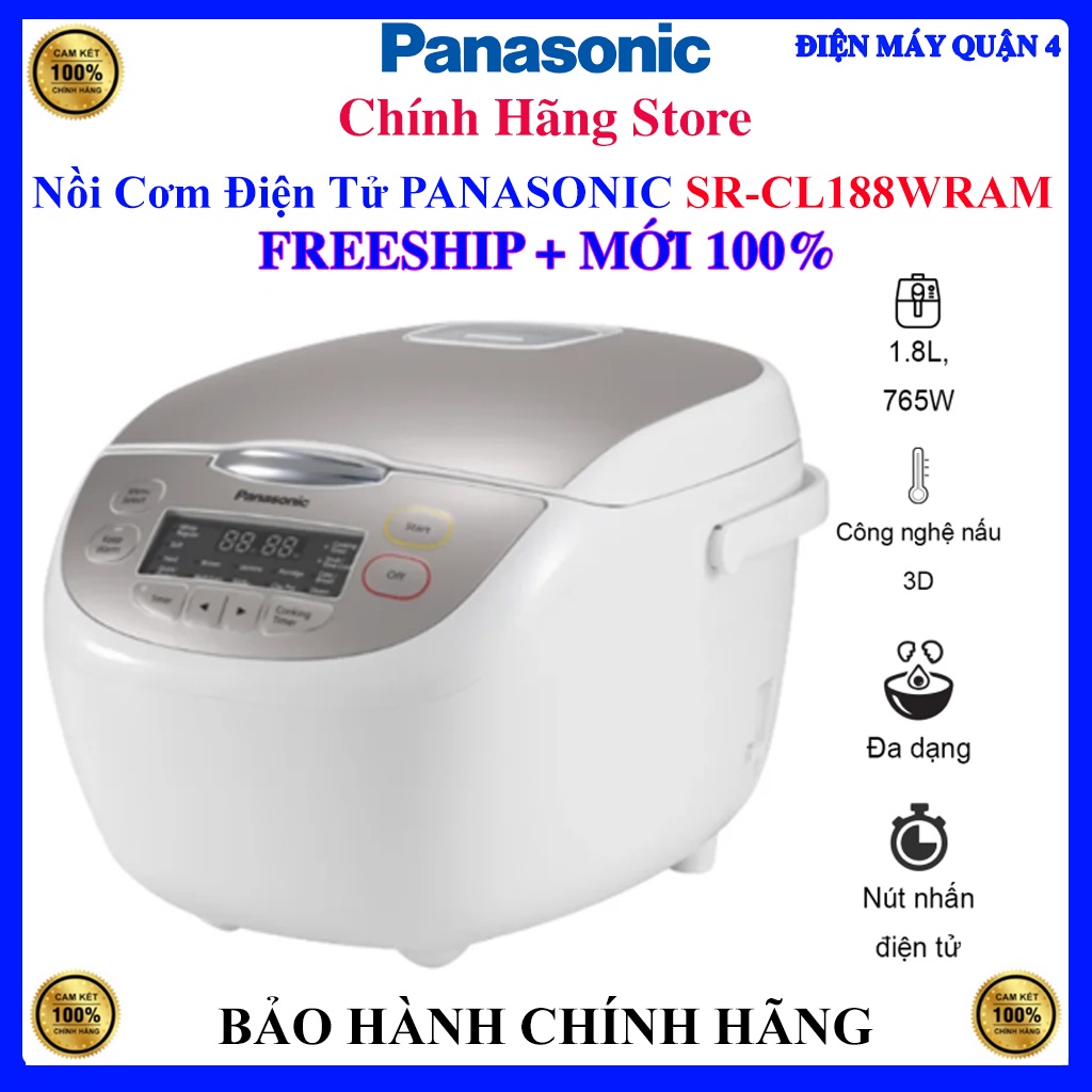 Nồi cơm điện tử Panasonic SR-CL188WRAM | Shopee Việt Nam
