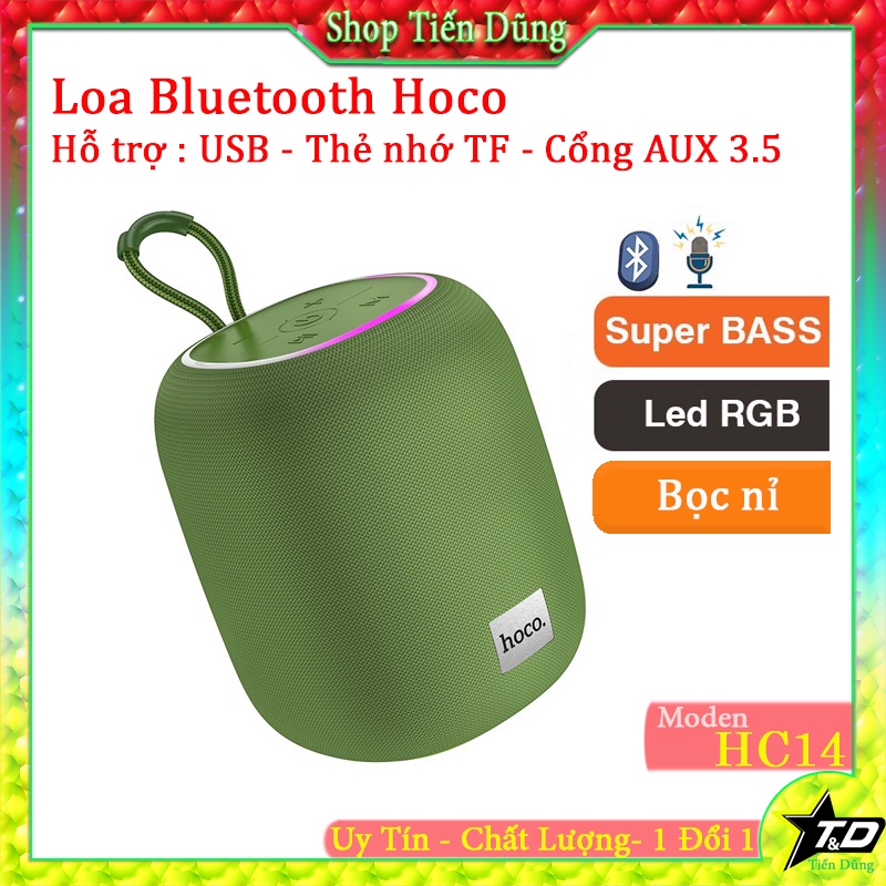 Loa Bluetooth Hoco HC14 Hỗ Trợ USB Thẻ Nhớ TF Cổng AUX 3.5 Có Móc Treo Chính hãng | Shopee Việt Nam