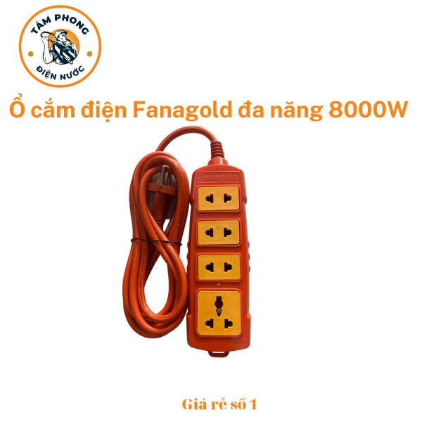 Ổ cắm điện Fanagold đa năng siêu chịu tải 8000W cao cấp chính hãng, ổ ...