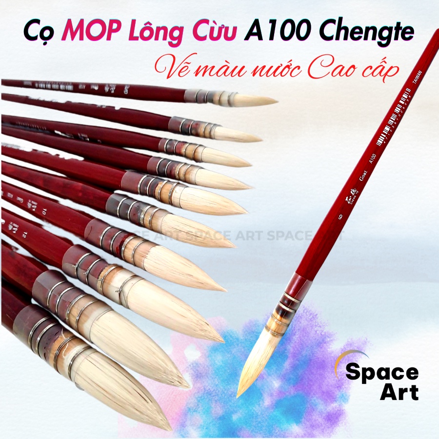Cọ MOP SP100 Lông Cừu SPACE ART vẽ màu nước cao cấp (số 3/0-2) | Shopee ...