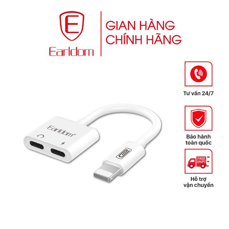 [Chính Hãng] Jack Chuyển Lightning 2 in 1 Earldom OT-33 (Ra 2 Cổng ...