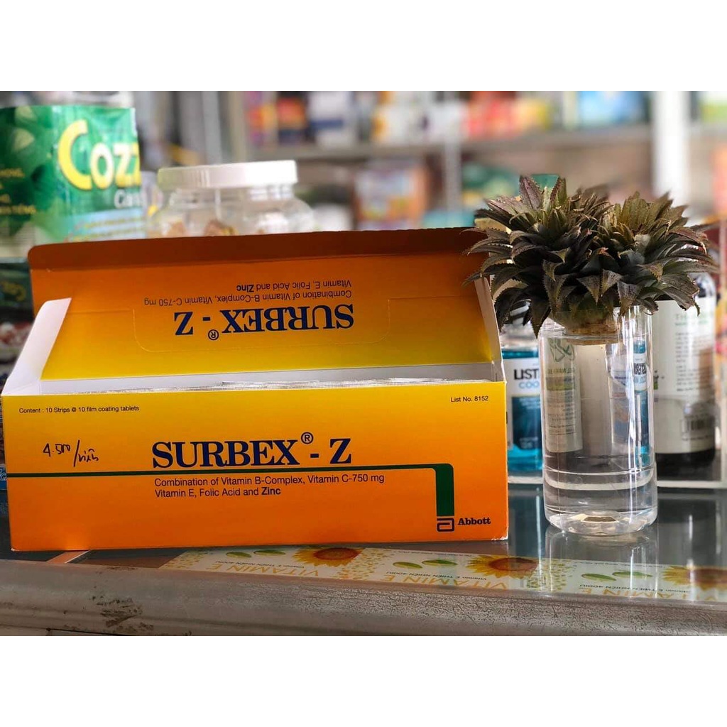 SURBEX Z Viên bổ sung Vitamin B complex + Kẽm Zn tăng miễn dịch, tăng ...
