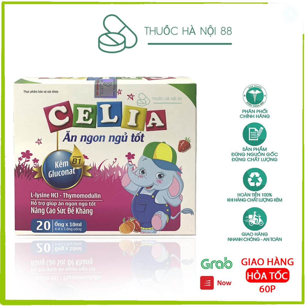 Celia Ăn ngon ngủ tốt bé thông minh, ăn nhiều hơn kích thích bé ăn ngon hơn (Hộp 20 ống ...