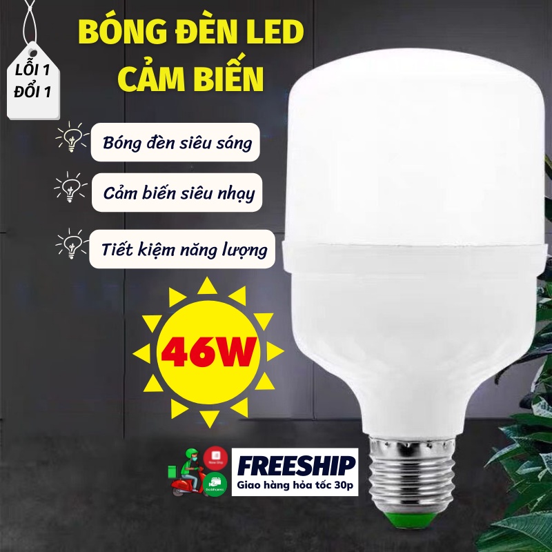 Bóng Đèn Led Cảm Ứng Cảm Biển Thông Minh Đui Xoáy Tiết Kiệm Điện Đèn Led Akio | Shopee Việt Nam