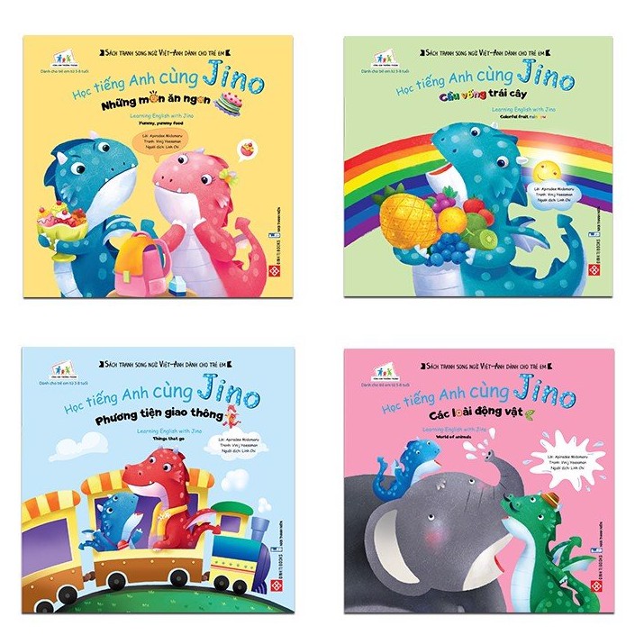 SÁCH - Học tiếng anh cùng Jino (4 tập) | Shopee Việt Nam