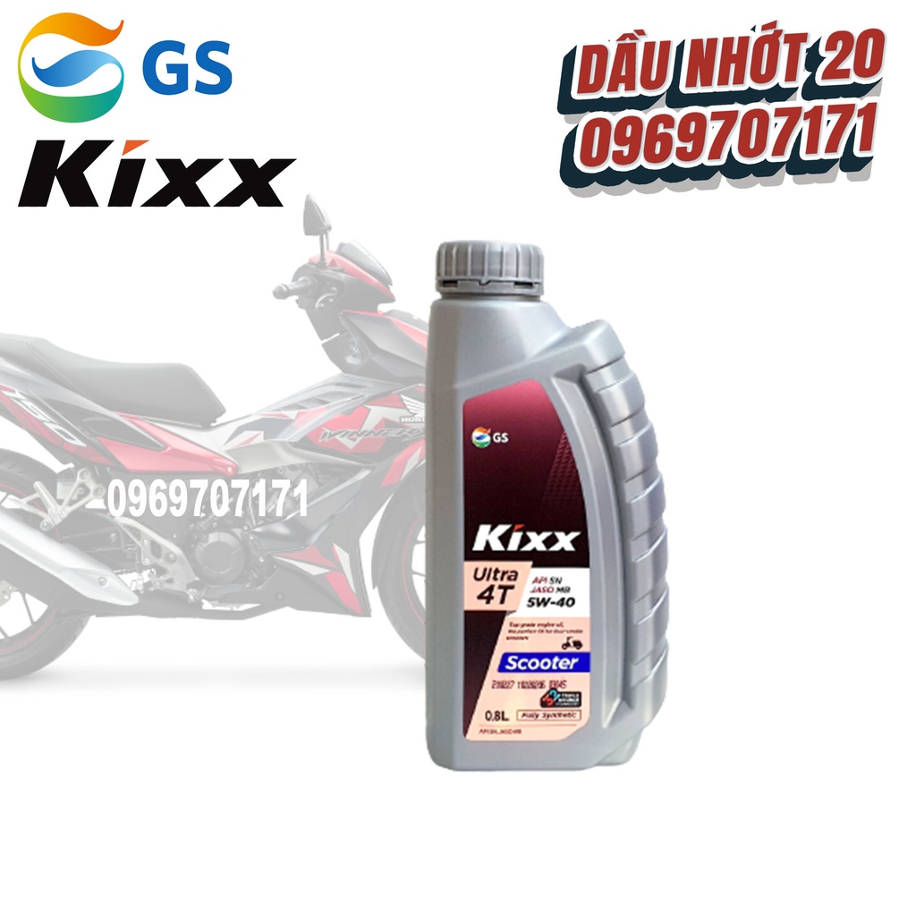 Nhớt kixx xe tay các loại 5W40 Fully synthetic chai 800ml, Nhớt kixx xe ...