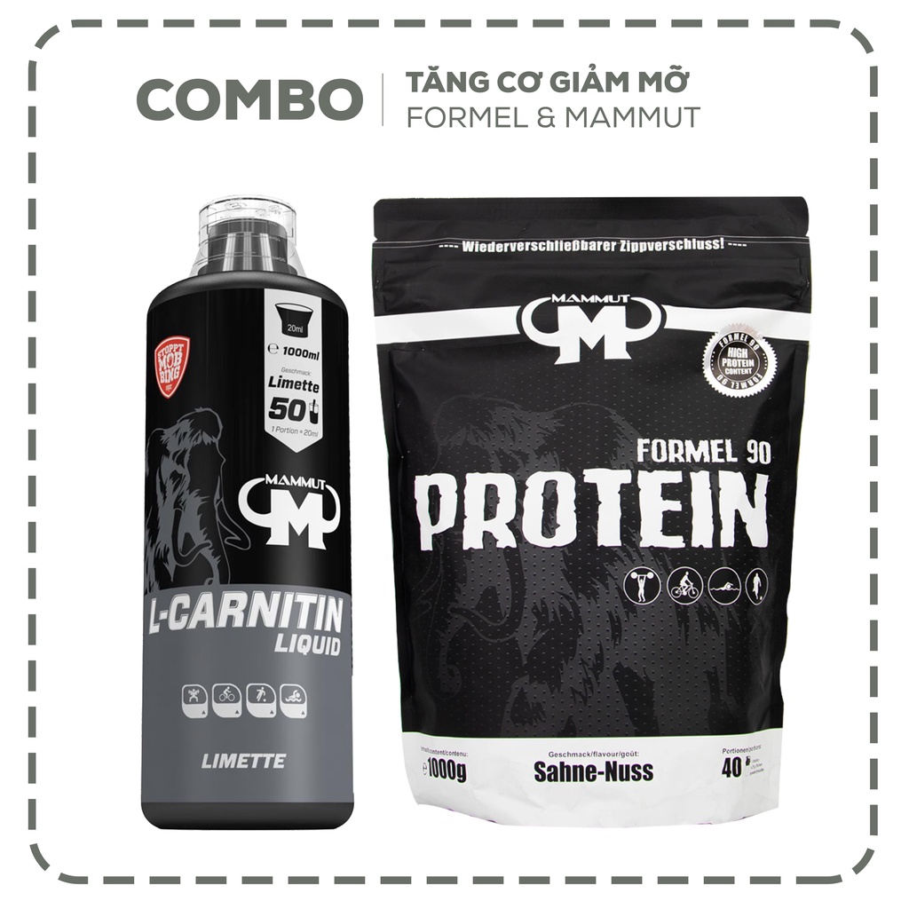 Combo Tăng Cơ Giảm Mỡ (Protein Vị Kem Hạt + L-Carnitine) | Shopee Việt Nam