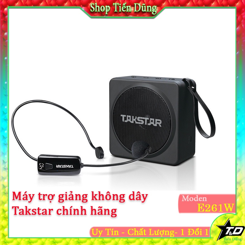 Máy Trợ Giảng Không Dây Takstar E261W Sóng UHF, Mic Cầm Tay/Cài Đầu, Công Suất Lớn 25W,Chính ...