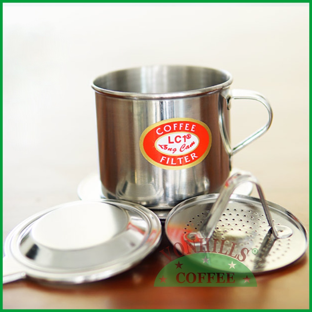 Phin pha cà phê inox cao cấp, cafe ngon sạch, phin sáng bóng, Vonhills Coffee | Shopee Việt Nam