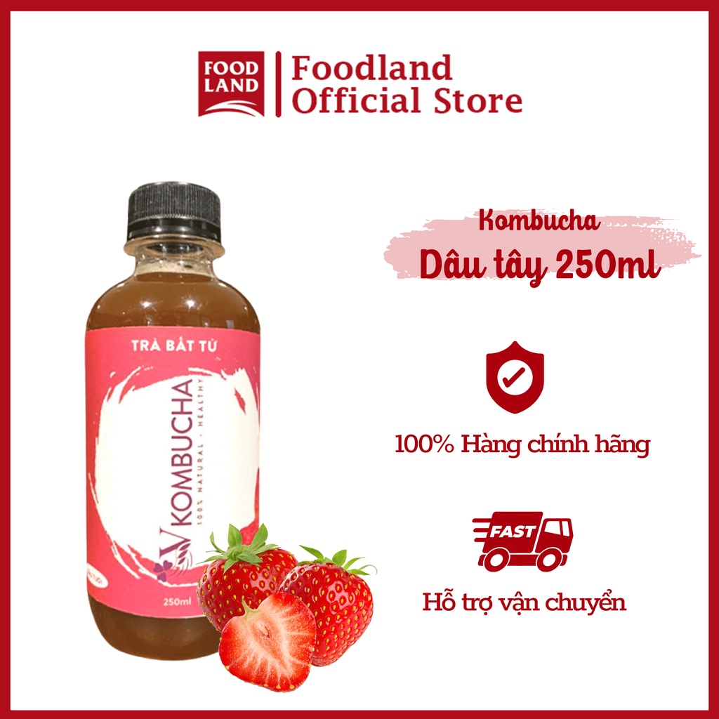 Trà Bất Tử Kombucha Đào, Sâm Dứa, Trà Xanh, Dâu, Dừa, Coffee 250ML ...