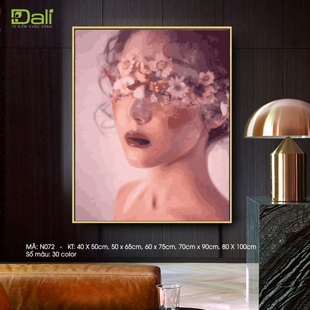 Tranh treo tường tự tô màu số hóa DALI Tranh Nàng thơ N072 | Shopee Việt Nam