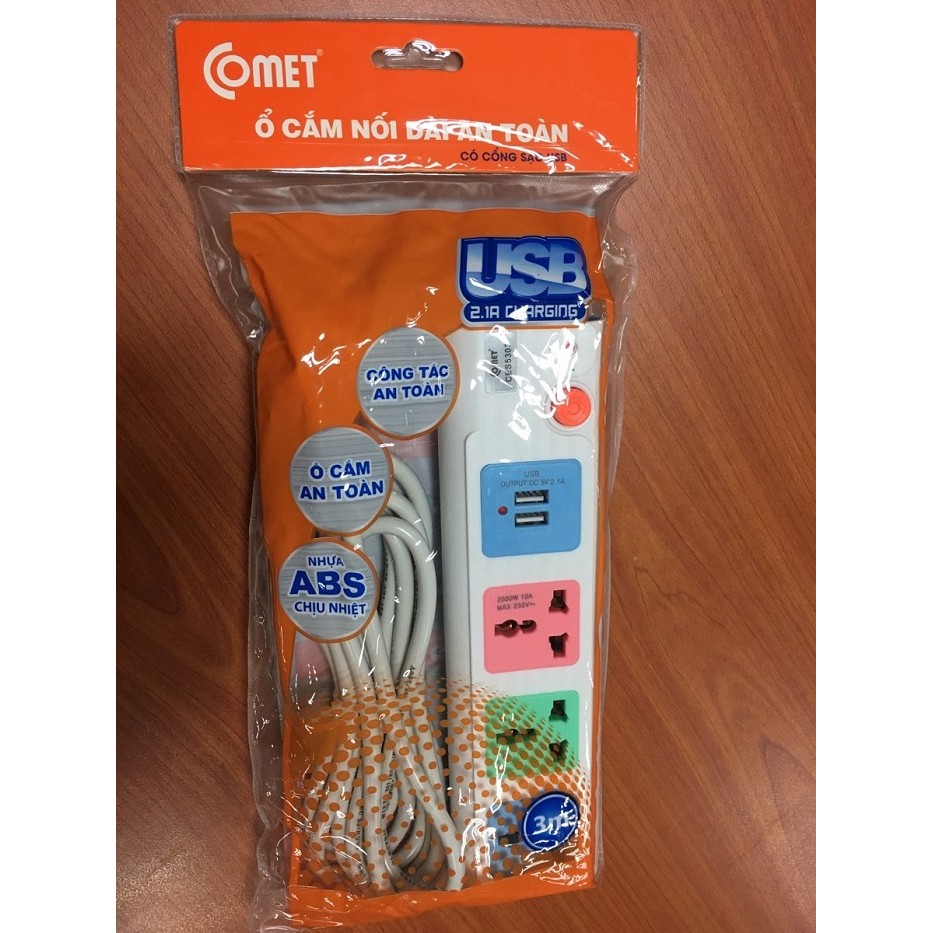 Ổ cắm điện tích hợp cổng USB COMET CES5303 | Shopee Việt Nam