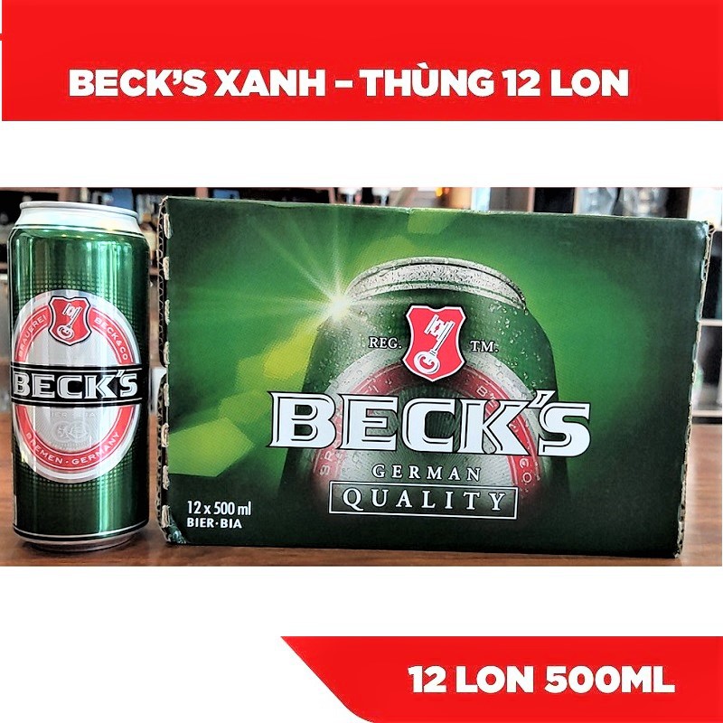 Bia Beck's Xanh Thùng 12 Lon 500ml | Shopee Việt Nam