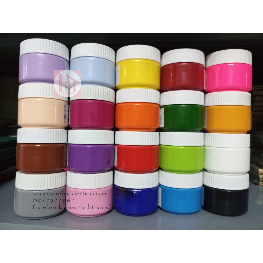 Màu acrylic lọ 100ml (hãng chinjoo hoặc marries) | Shopee Việt Nam