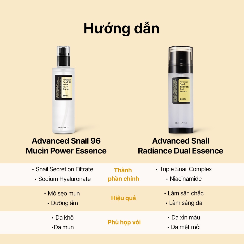 Tinh chất COSRX chiết xuất dịch ốc sên kép - Advanced Snail Radiance ...