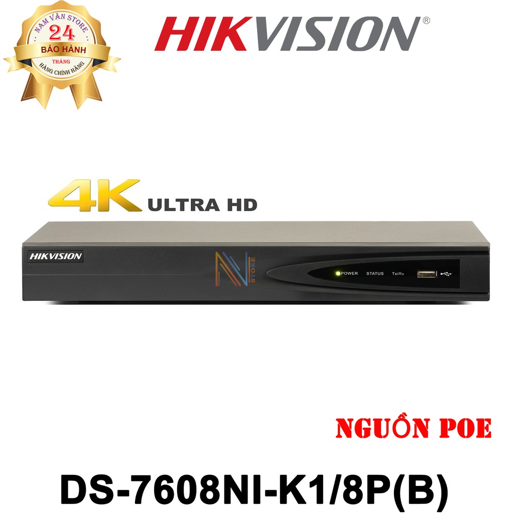 Đầu Ghi Hình Camera IP 8 Kênh HIKVISION DS-7608NI-K1/8P(B) - Hàng Chính Hãng | Shopee Việt Nam
