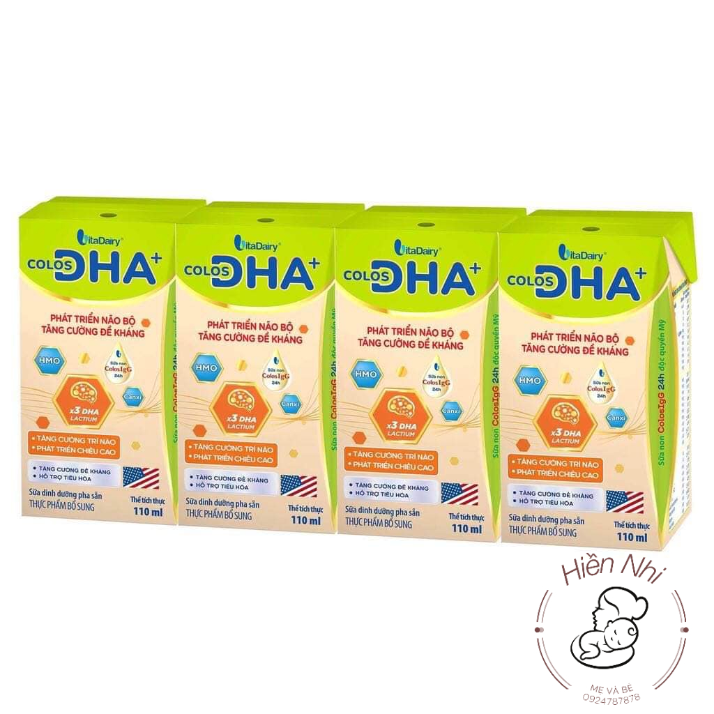 Thùng 48 hộp sữa pha sẵn Vitadairy Colos DHA 110ml (Date 11/2024 ...