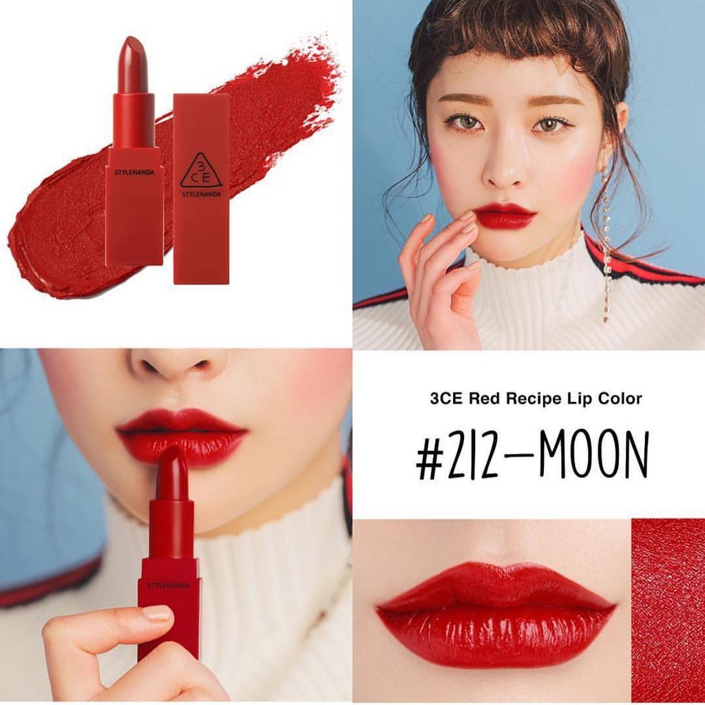 Son 3CE Red Recipe 212 Moon | Shopee Việt Nam