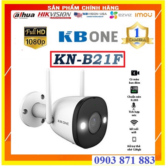 Camera Wifi KBONE KN B21F HD 1080 - Camera Ngoài trời, Ăng ten kép, có ...